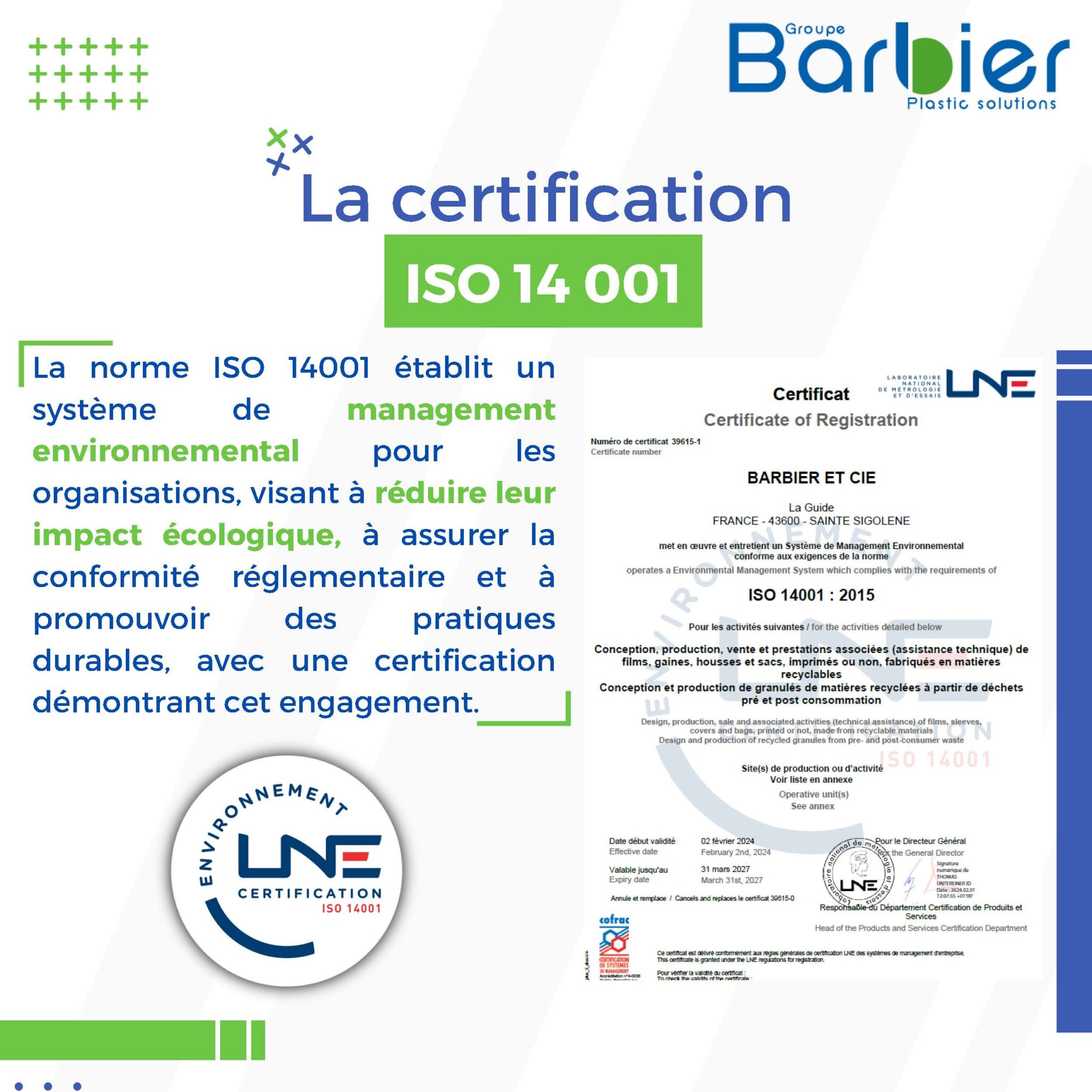 The Barbier Group: committed to quality excellence and control of its ...